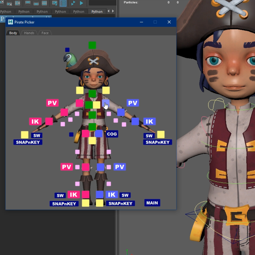 ArtStation - Picker & Seamless IKFK python maya