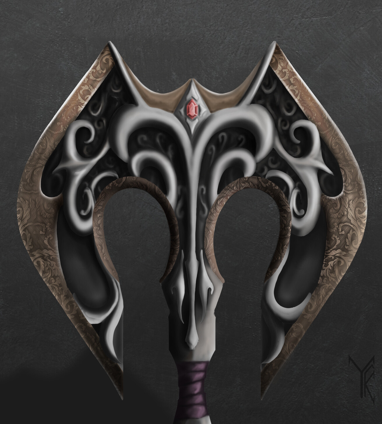 ArtStation - Concept art of a double-sided ax