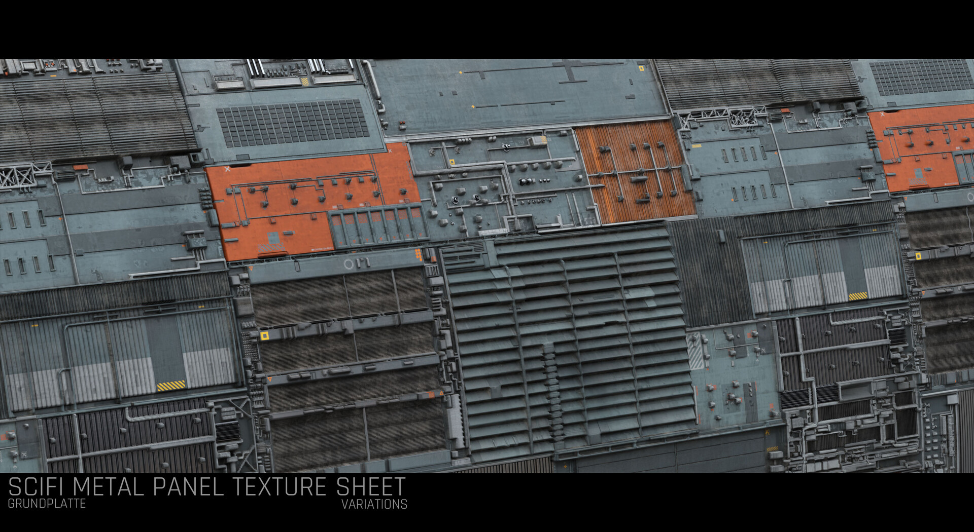 ArtStation - Scifi wall panel texture 04