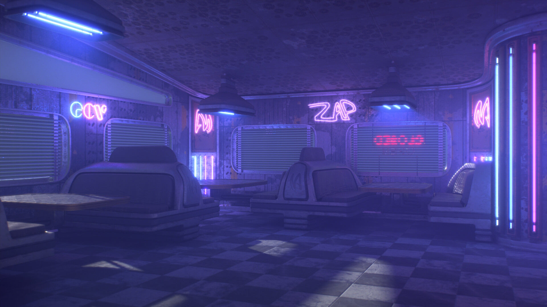 ArtStation - Retro Futuristic Diner