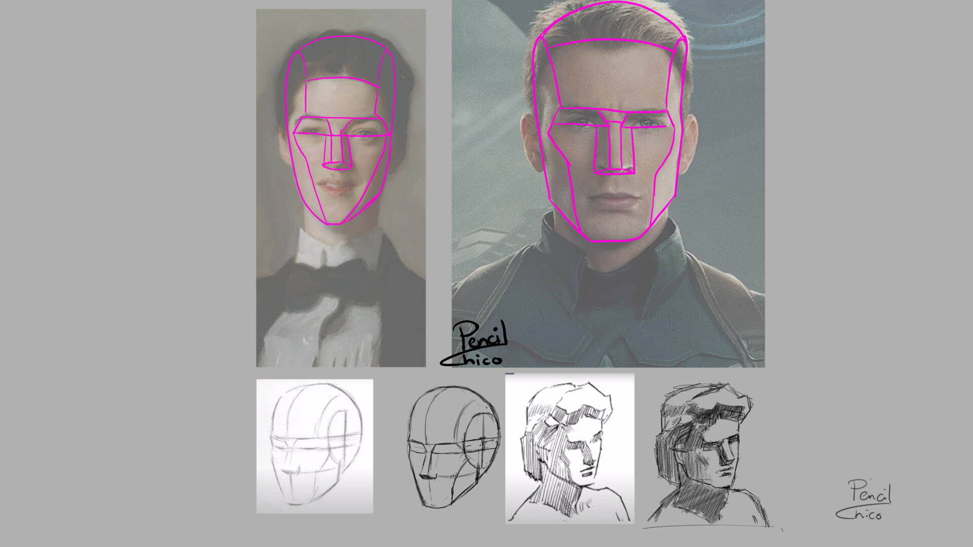 ArtStation - Planes of the head exercises