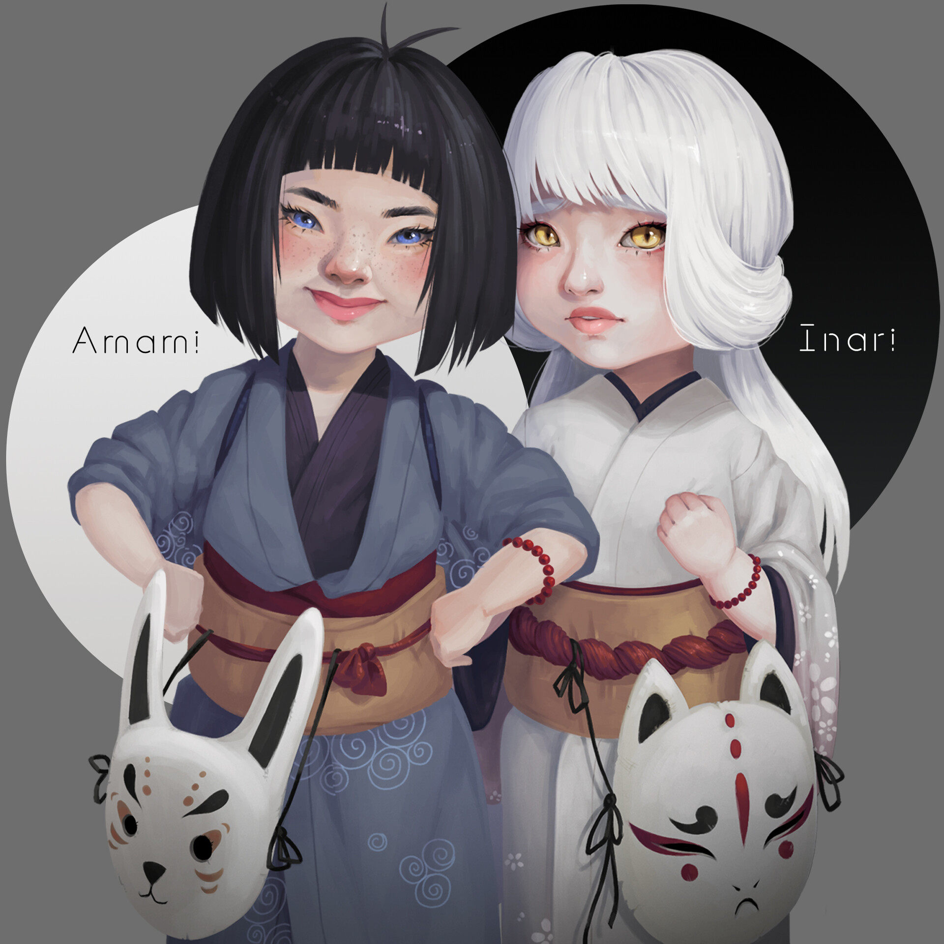 ArtStation - Inari and Amami