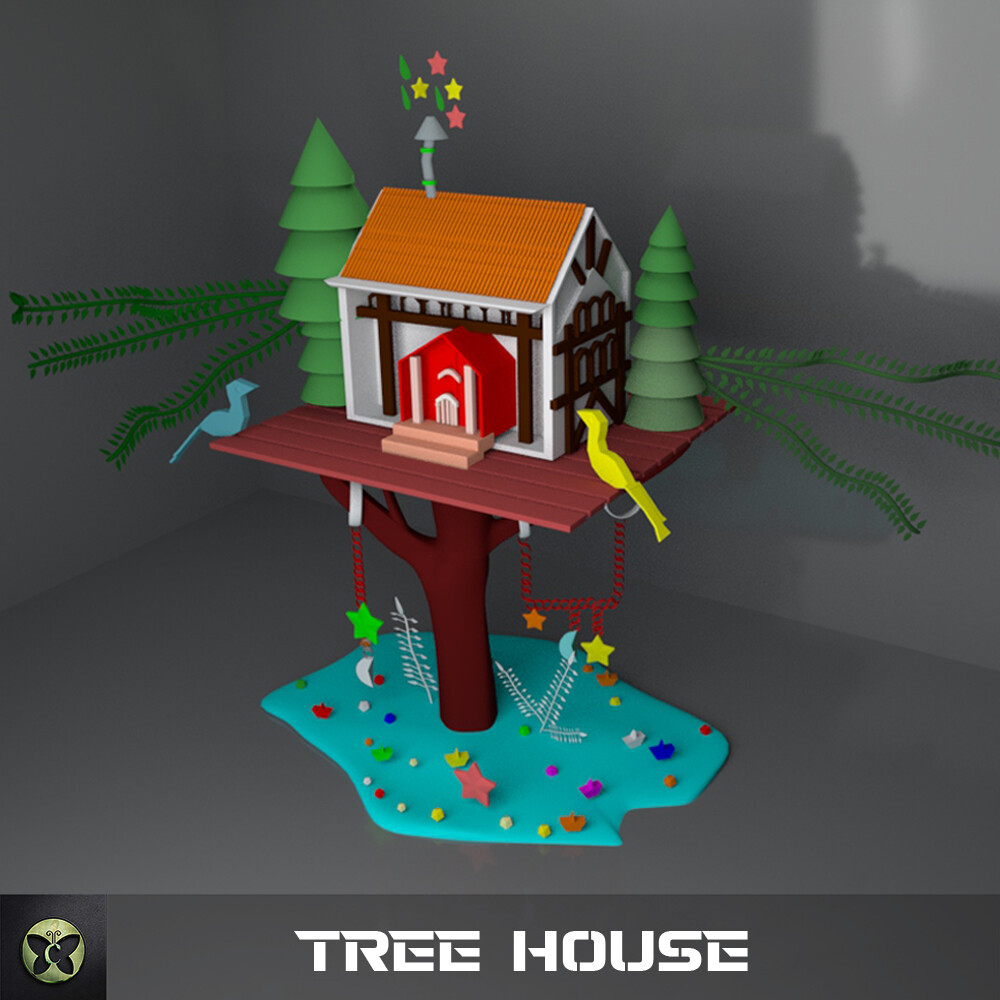 ArtStation - Cartoon tree house