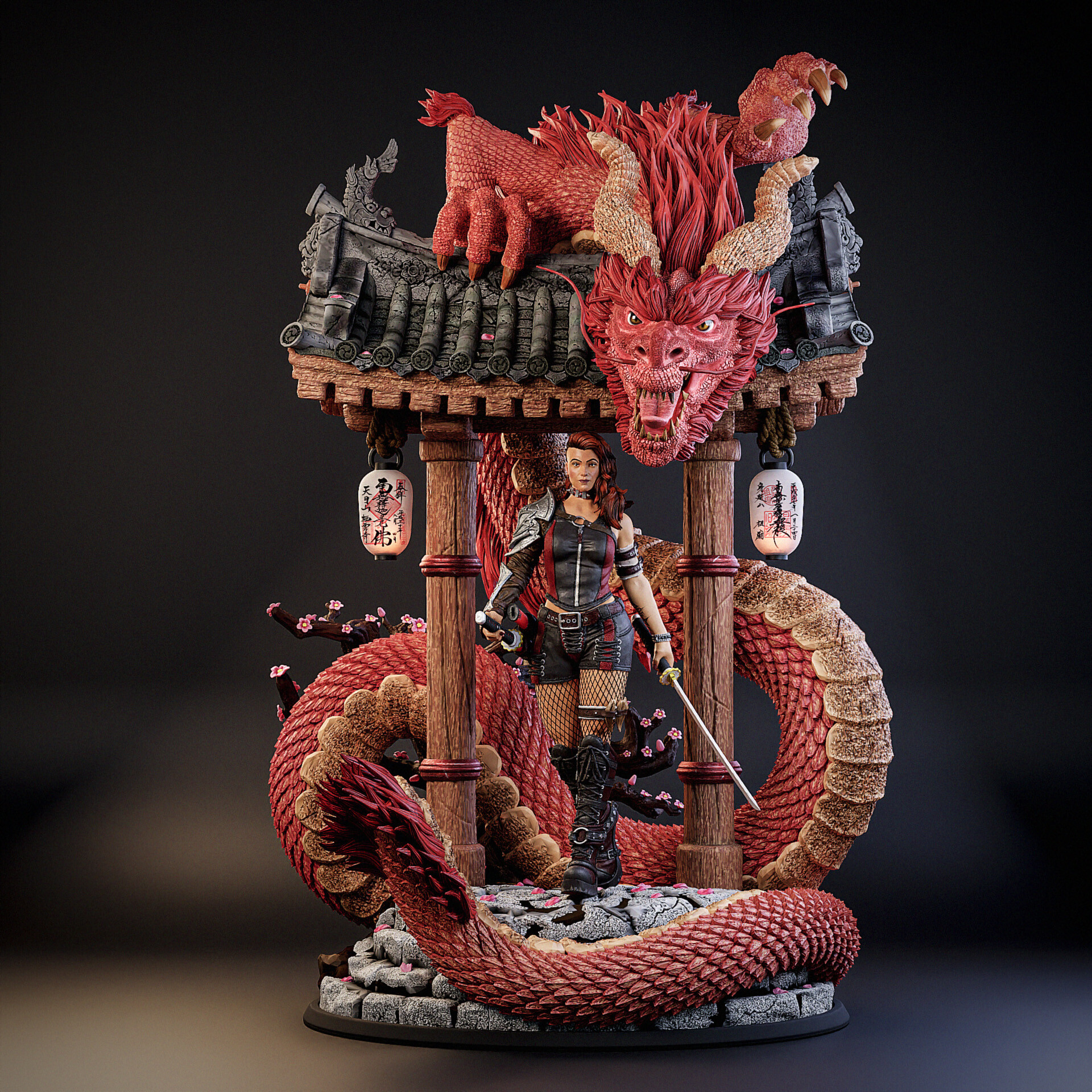 ArtStation - The Girl and the Dragon!