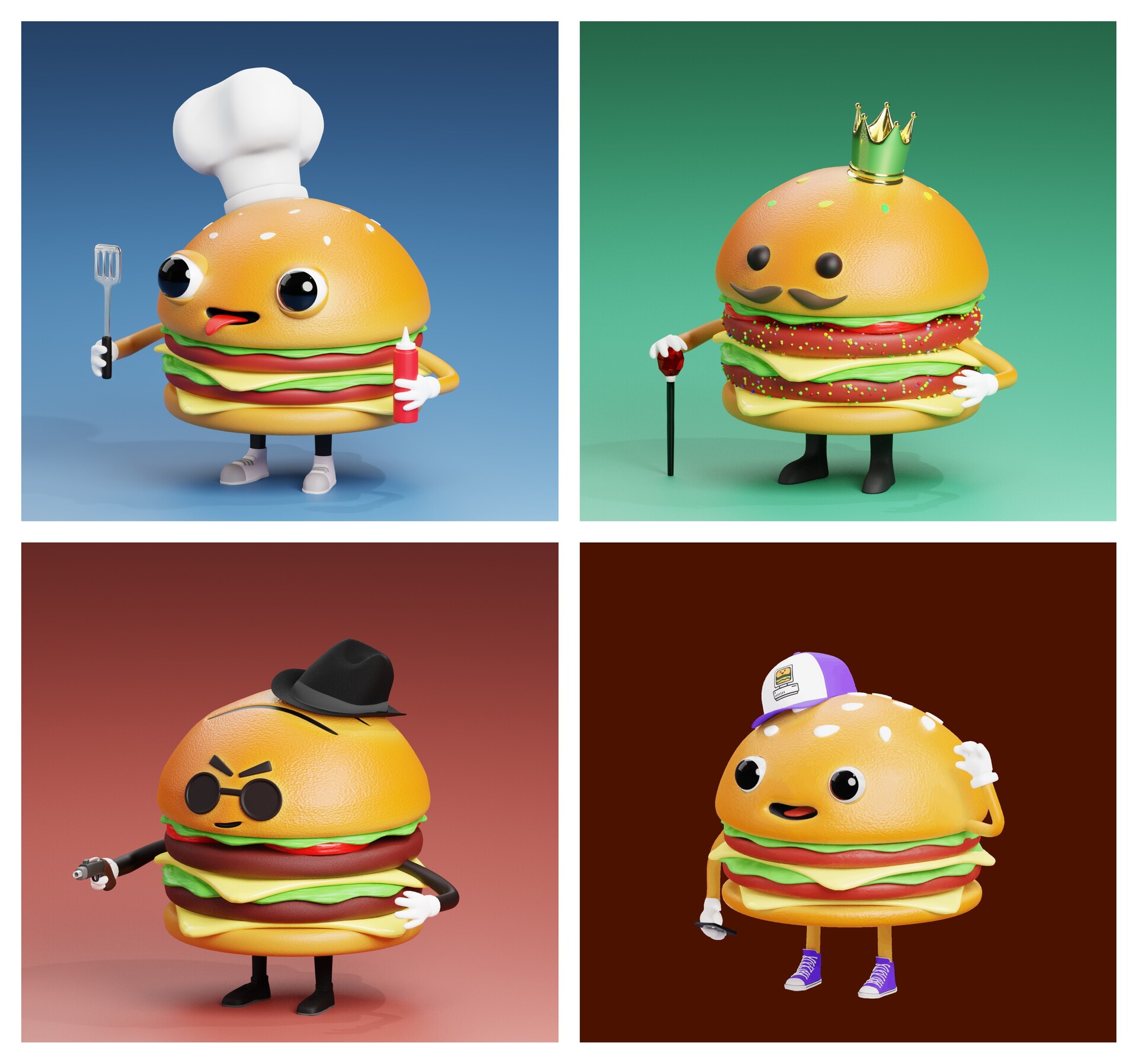 ArtStation - Stylized Cute Burger