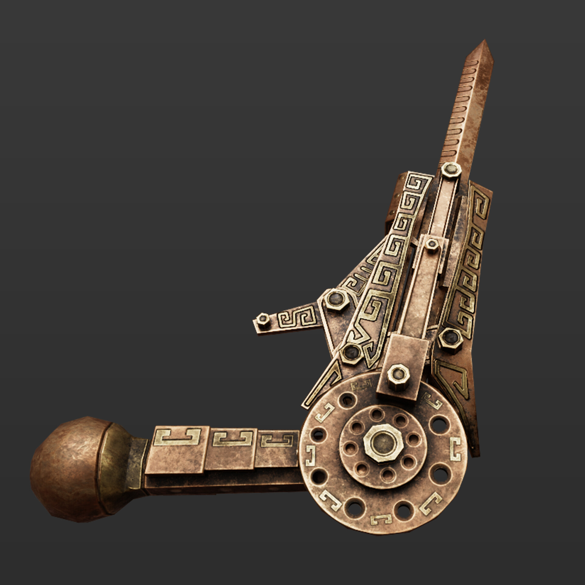 ArtStation - Dwemer Sphere Right Arm Sword Mechanism Low Poly (12 hours)