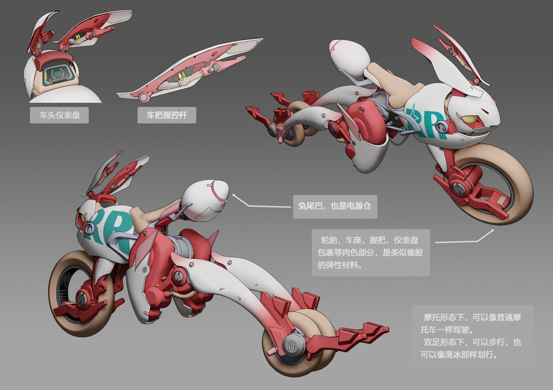 ArtStation - Rabbit motorcycle