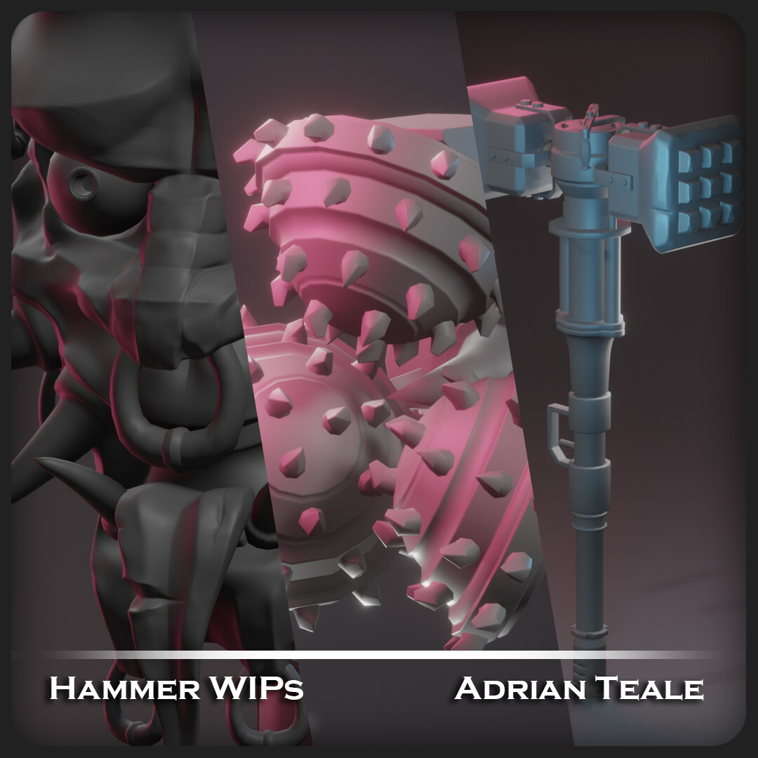ArtStation - Hammer high poly WIPs