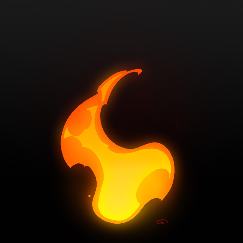 ArtStation - 2D VFX Fire sketch