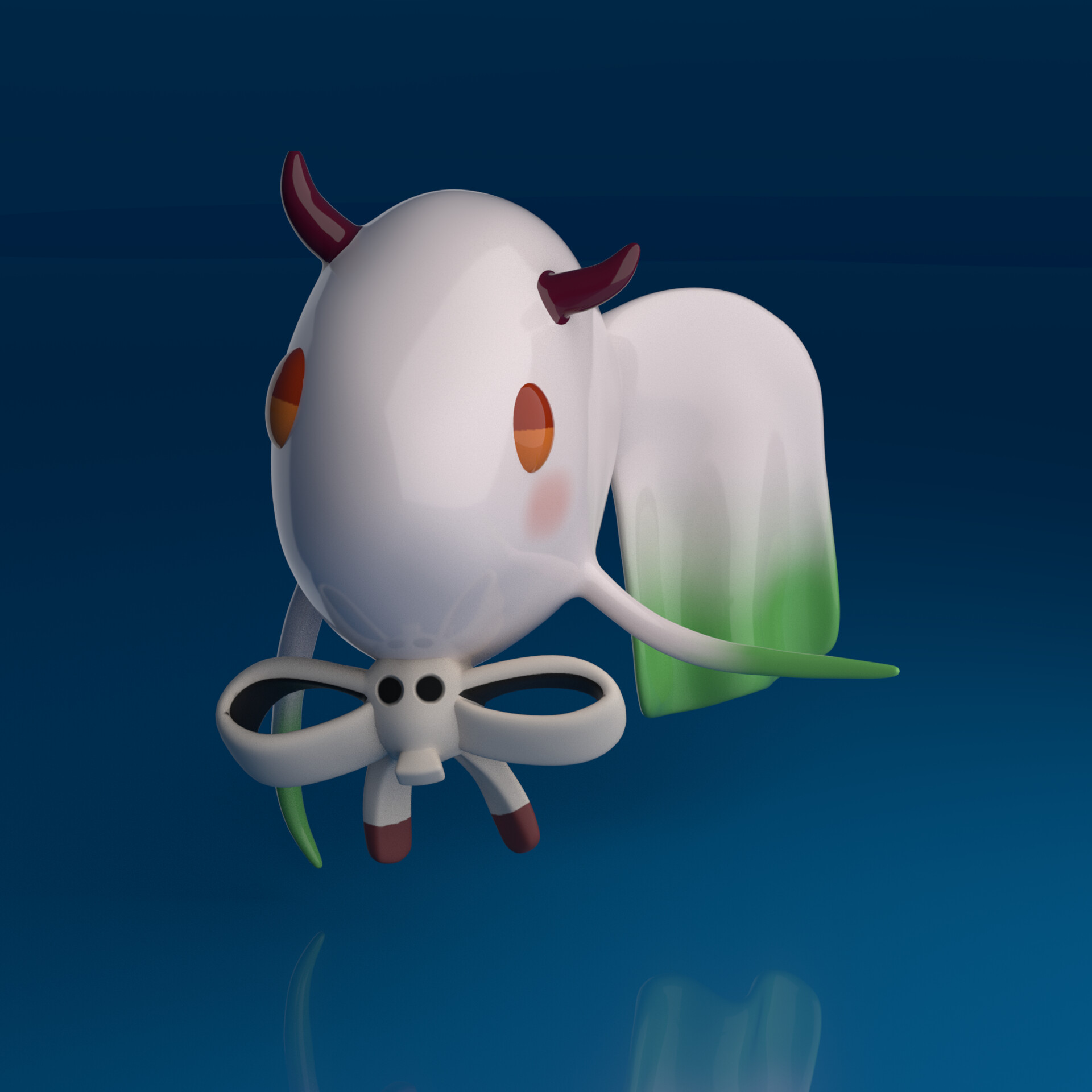 ArtStation - Yashiro Nene in fish form (JSHK) 3D model and animation