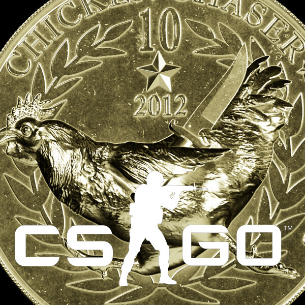 ArtStation - CSGO Sticker: Chicken Chaser Gold Coin