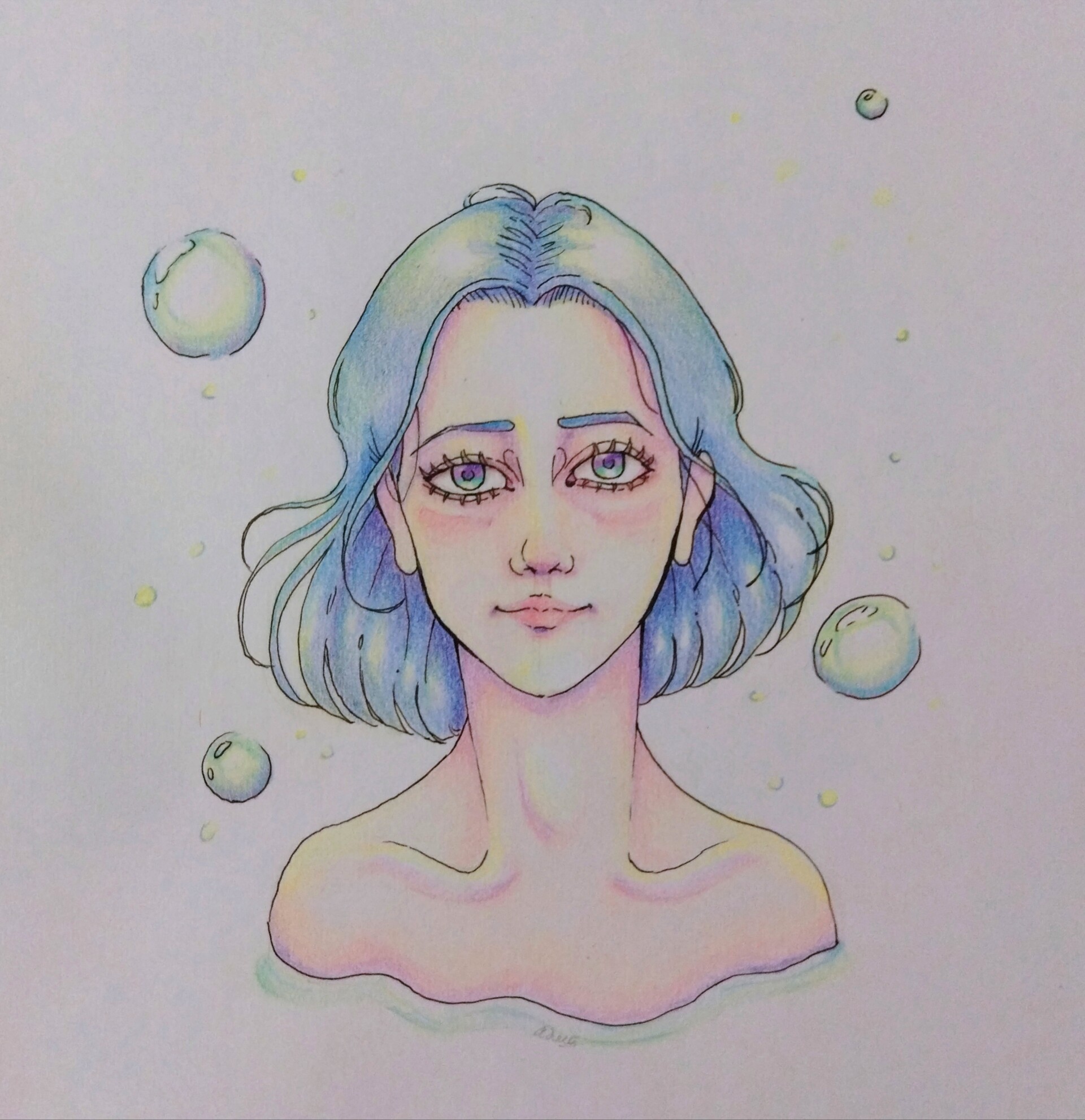 ArtStation - Bubble Simple Lady