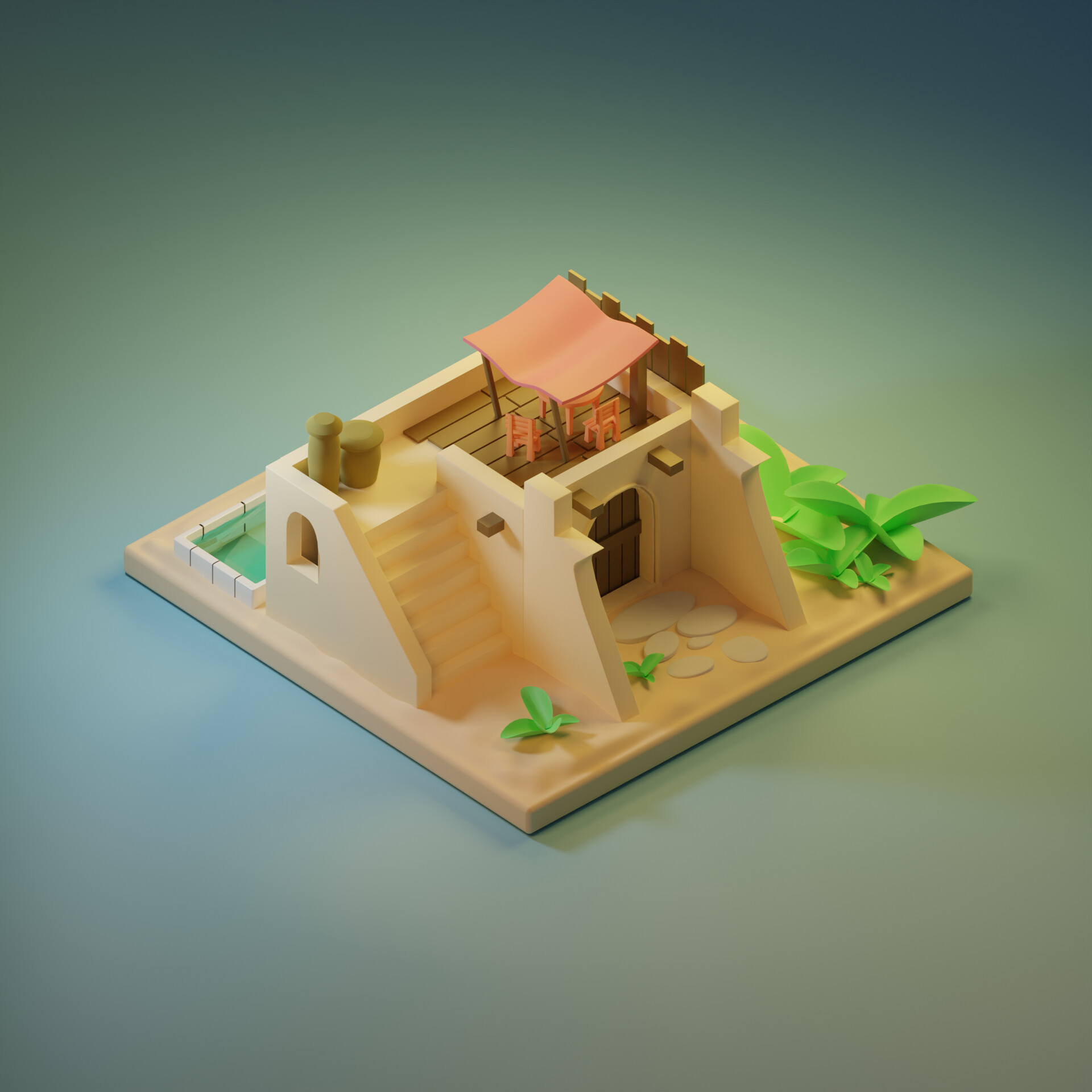 ArtStation - Low Poly Home