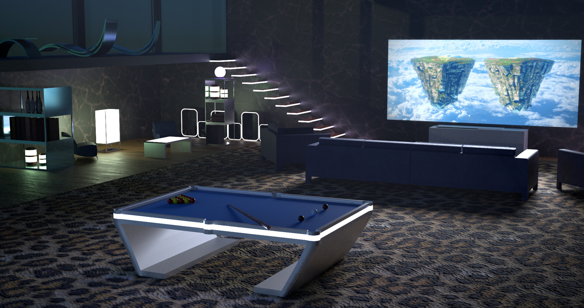 ArtStation - A Gaming Interior Room model