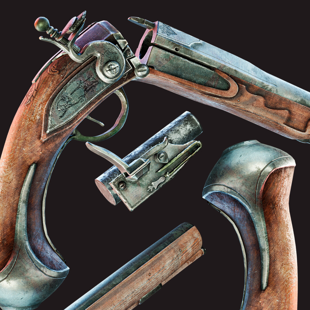 ArtStation - Medieval Renaissance pistol gameready