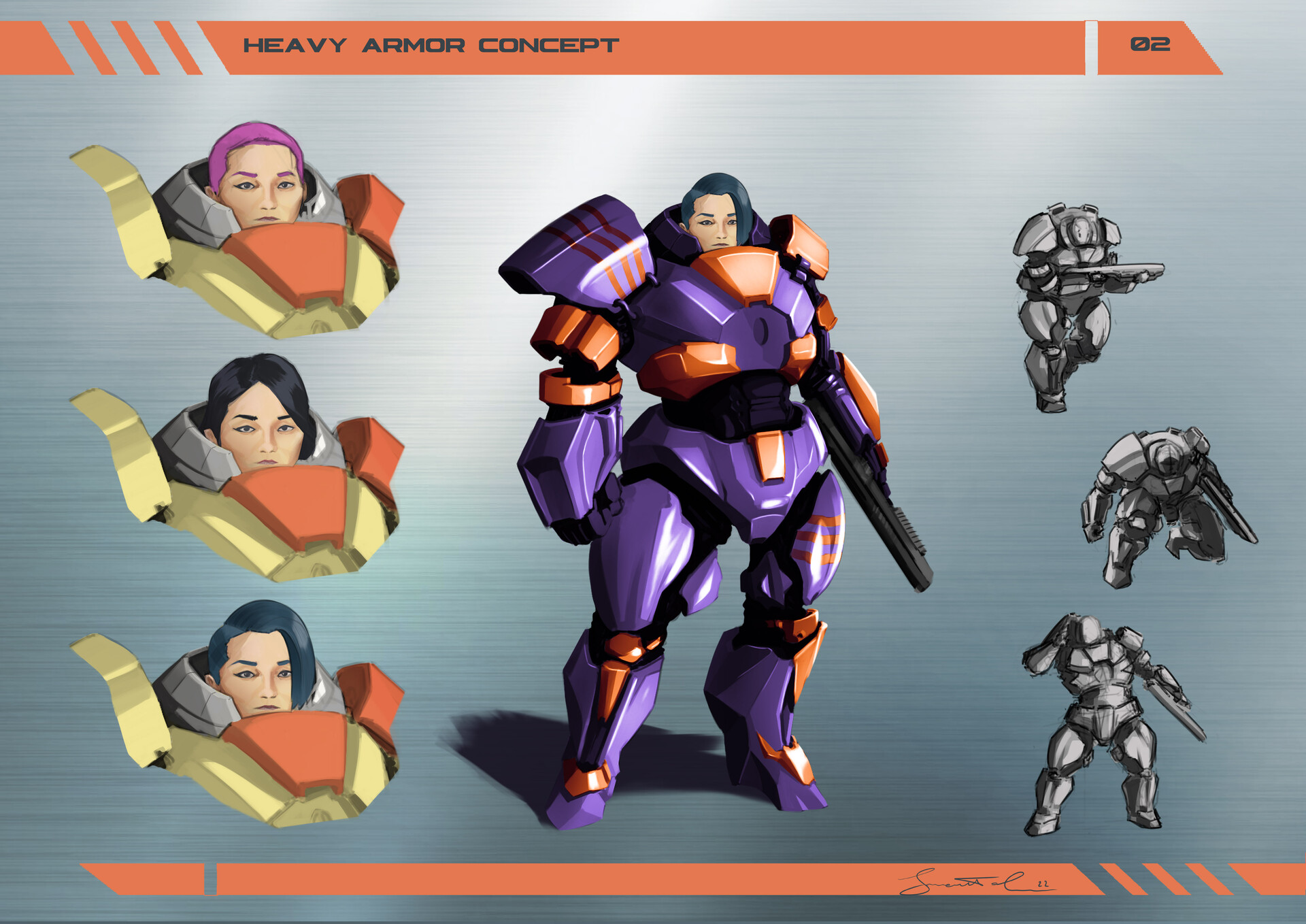 ArtStation - Heavy Armor Character concept.