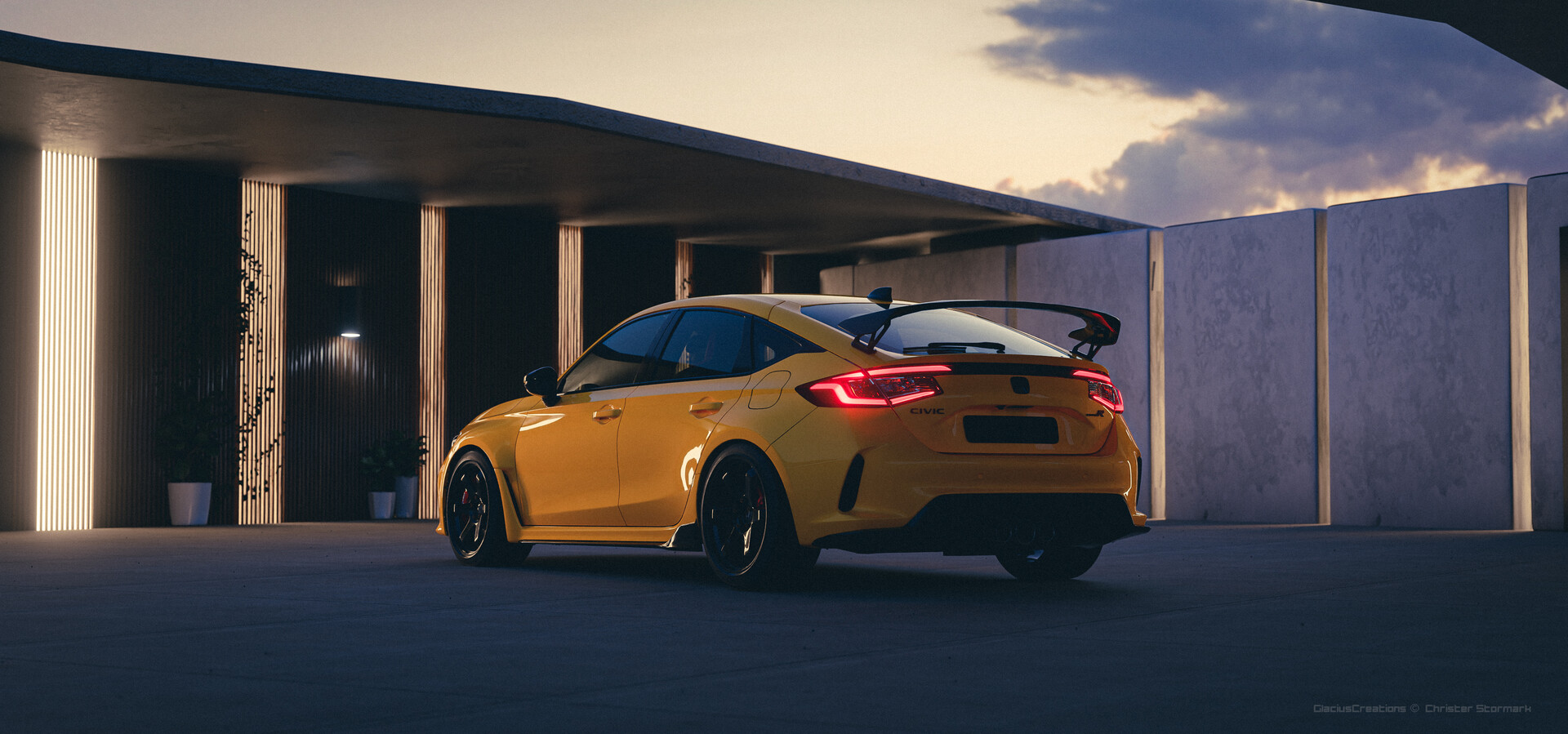 ArtStation - HONDA CIVIC FL5 | SCENERY