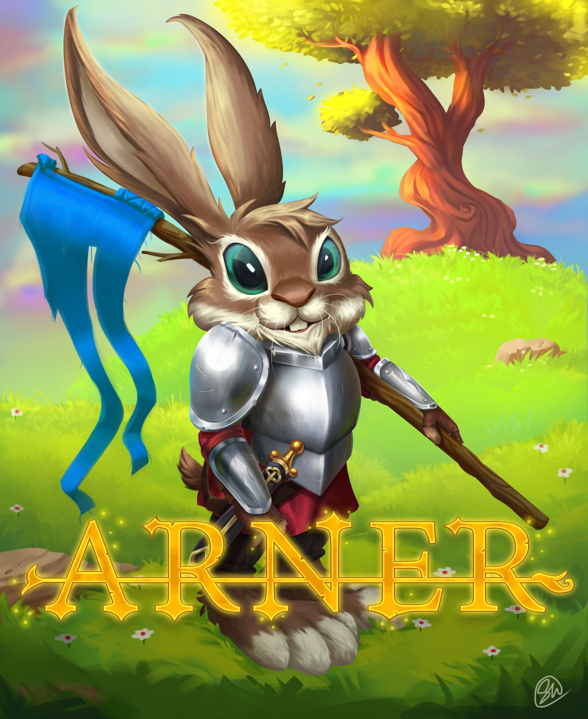 ArtStation - Arner The Rabbit Knight