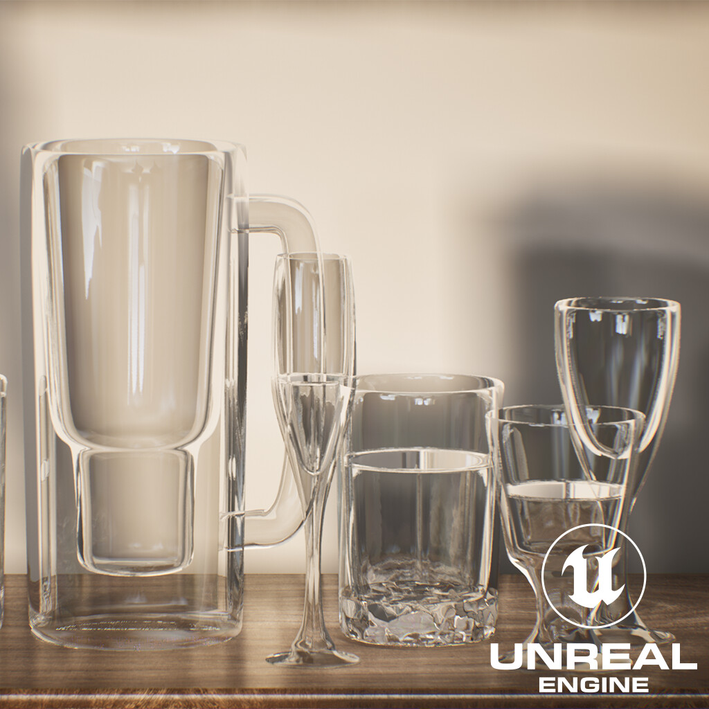 ArtStation - (Unreal Engine5) Glass material and transparent rendering