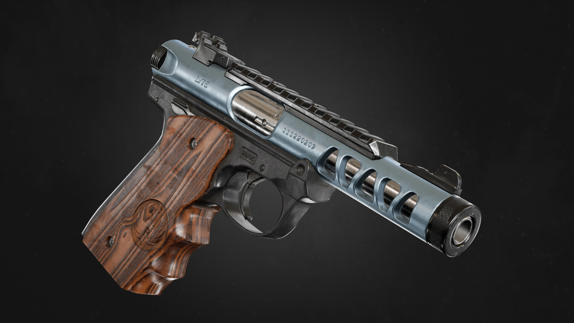 ArtStation - Ruger Mark IV 22/45 with wood handle