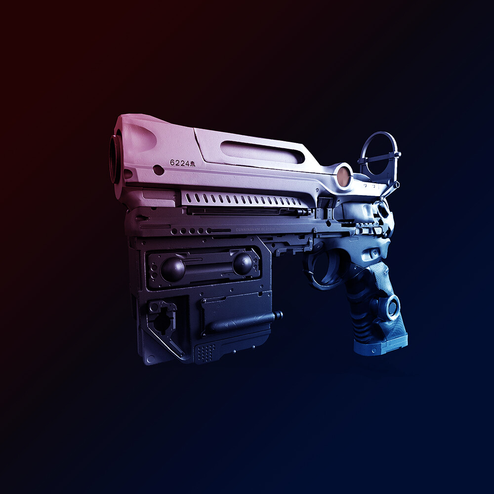 ArtStation - Game Ready Weapon | Low Poly Gun