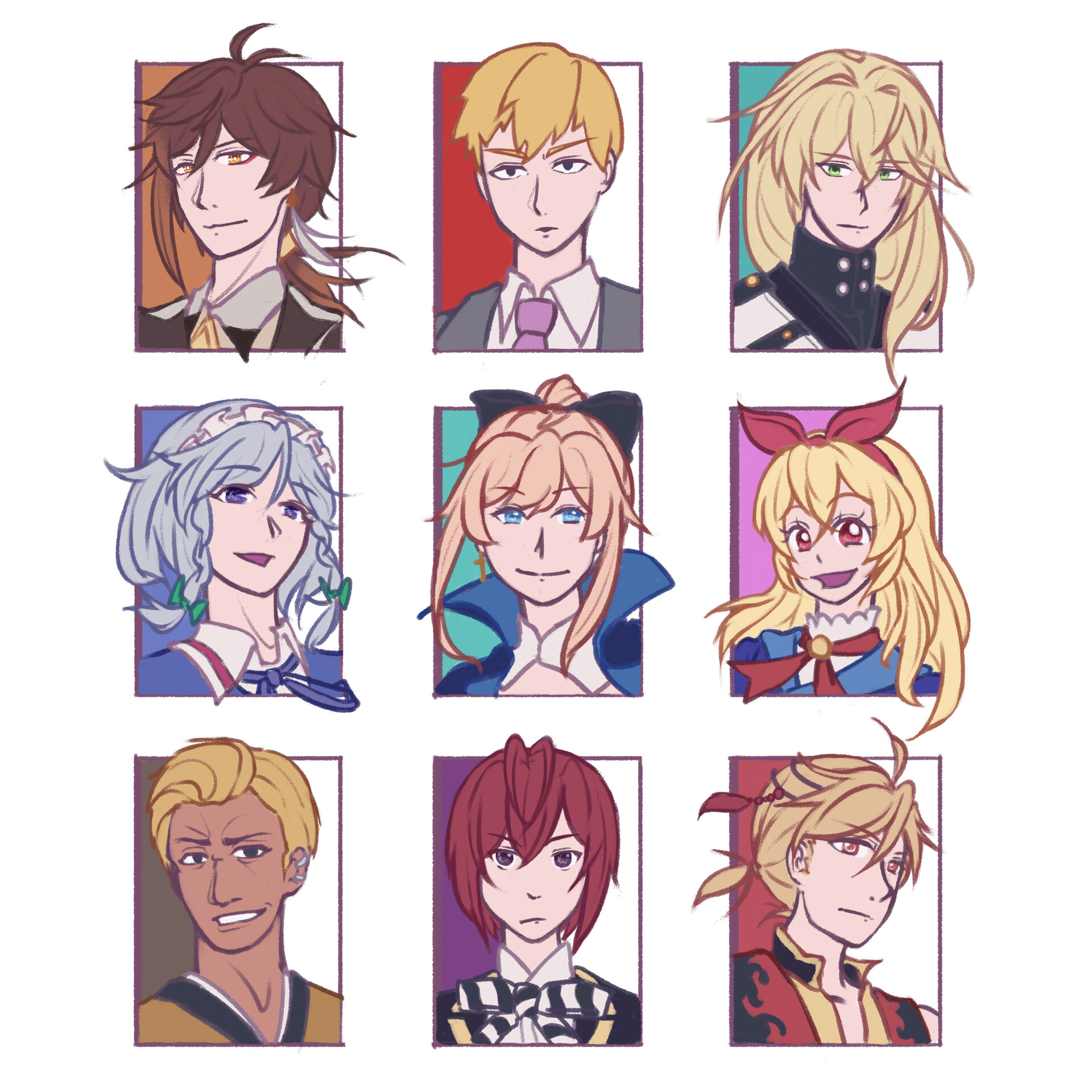 ArtStation - nine characters challenge