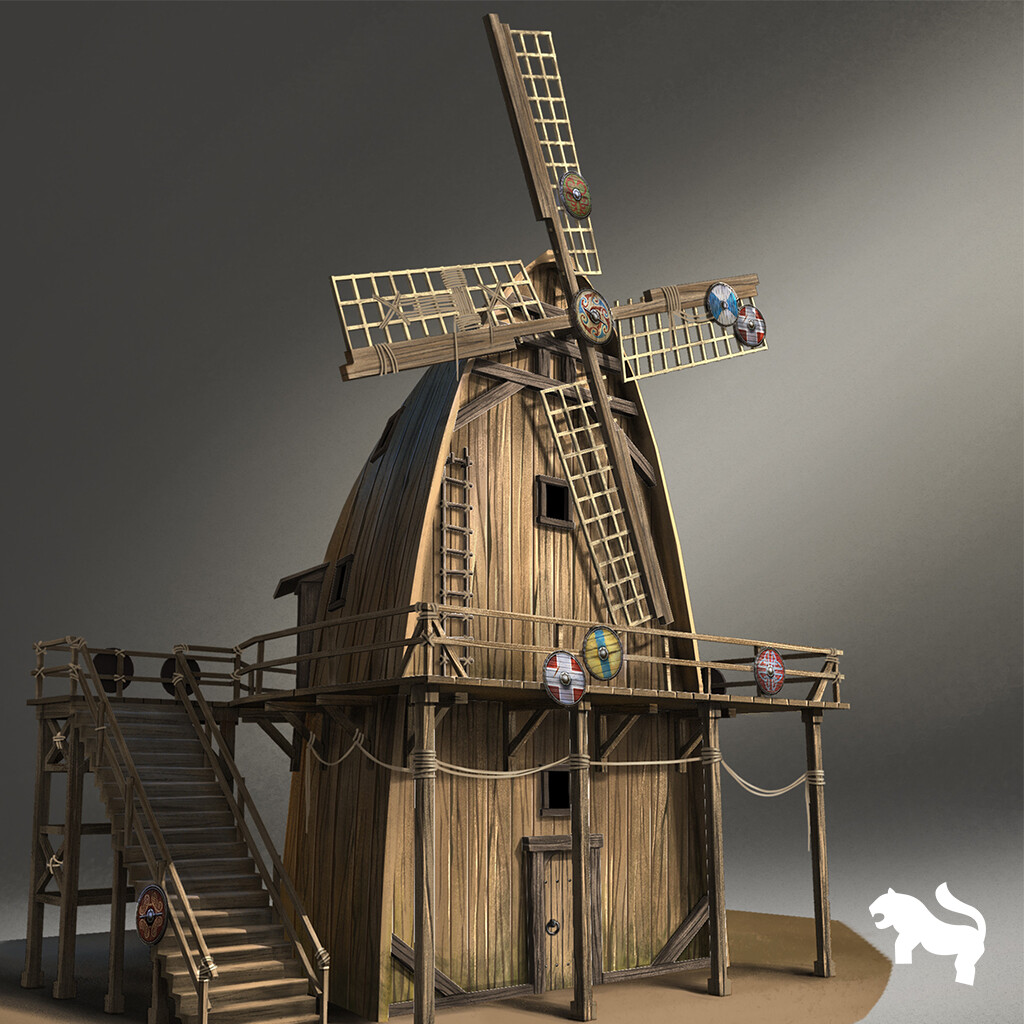 ArtStation - Modular Viking Windmill / Concept Art