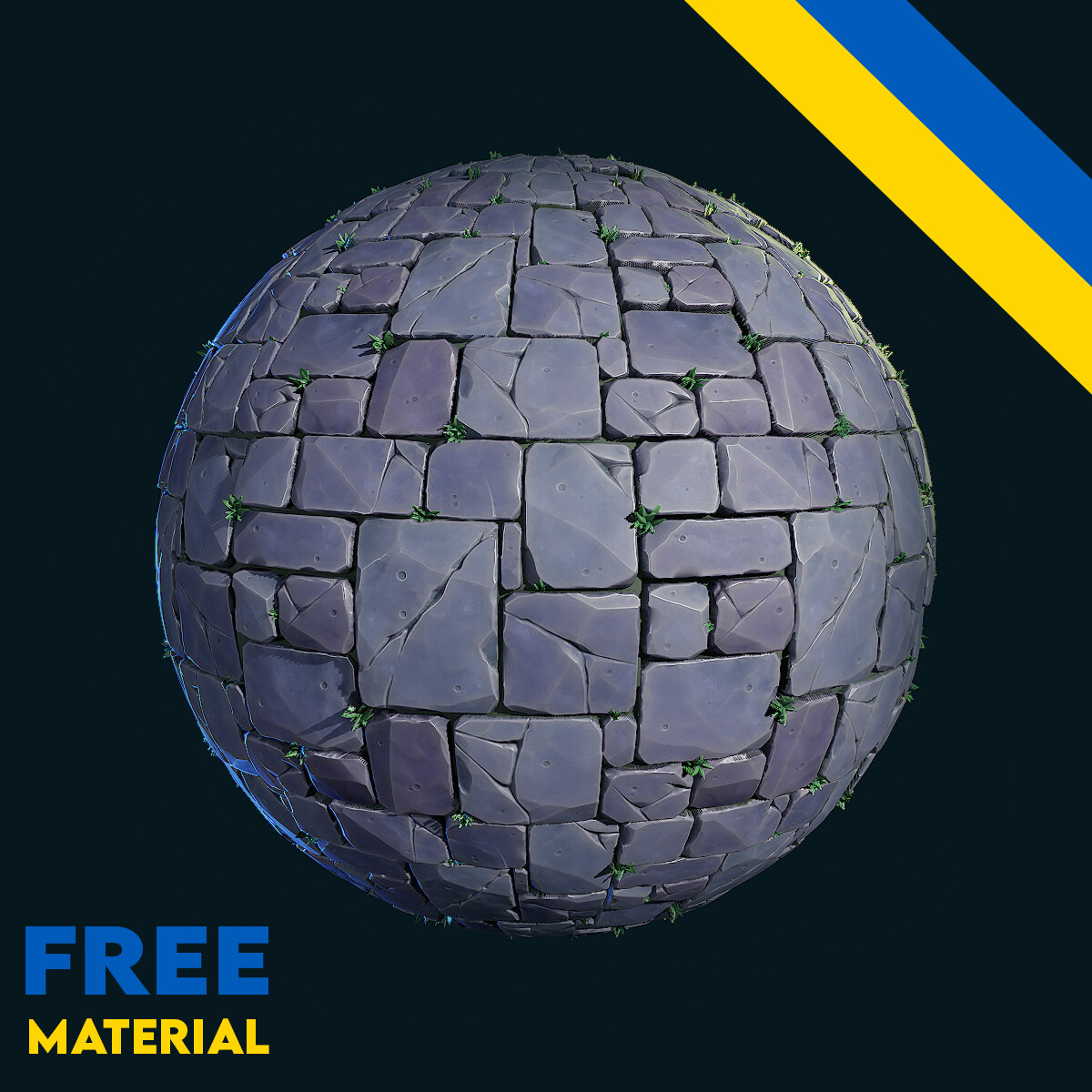 ArtStation - Stylized Cobblestone material