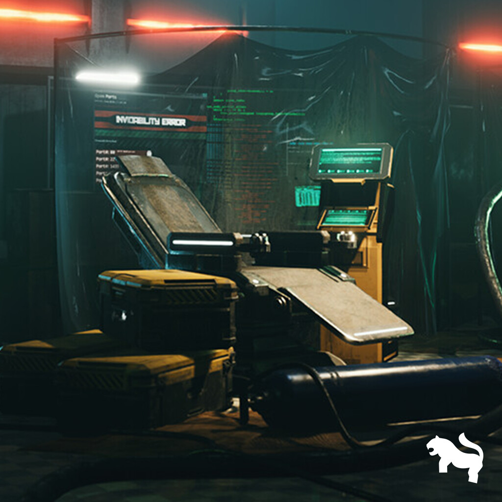 ArtStation - CyberPunk Laboratory Interior Kitbash Relighting