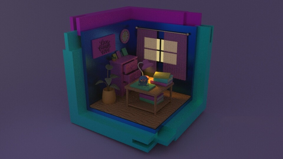 ArtStation - cozy cubic room