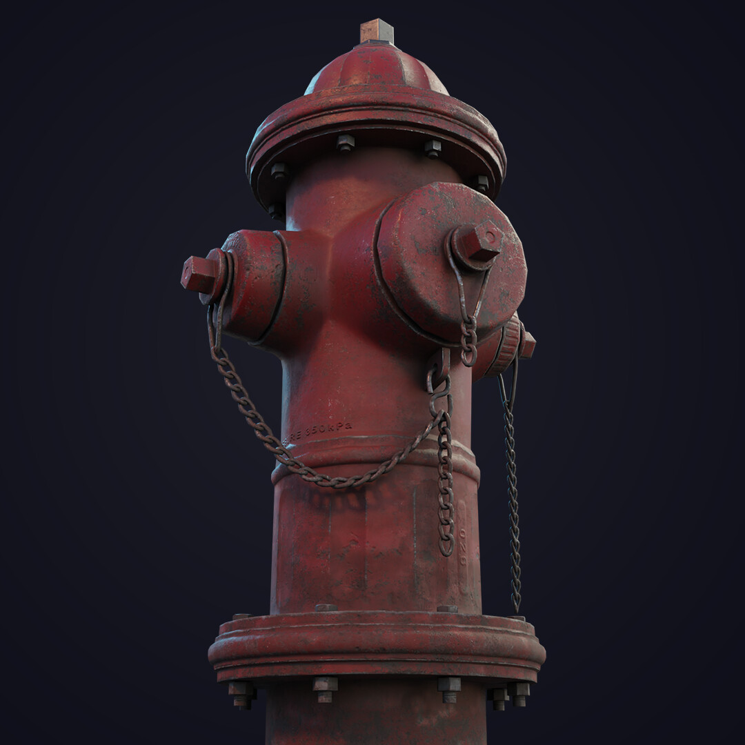 ArtStation - Rusted Fire Hydrant