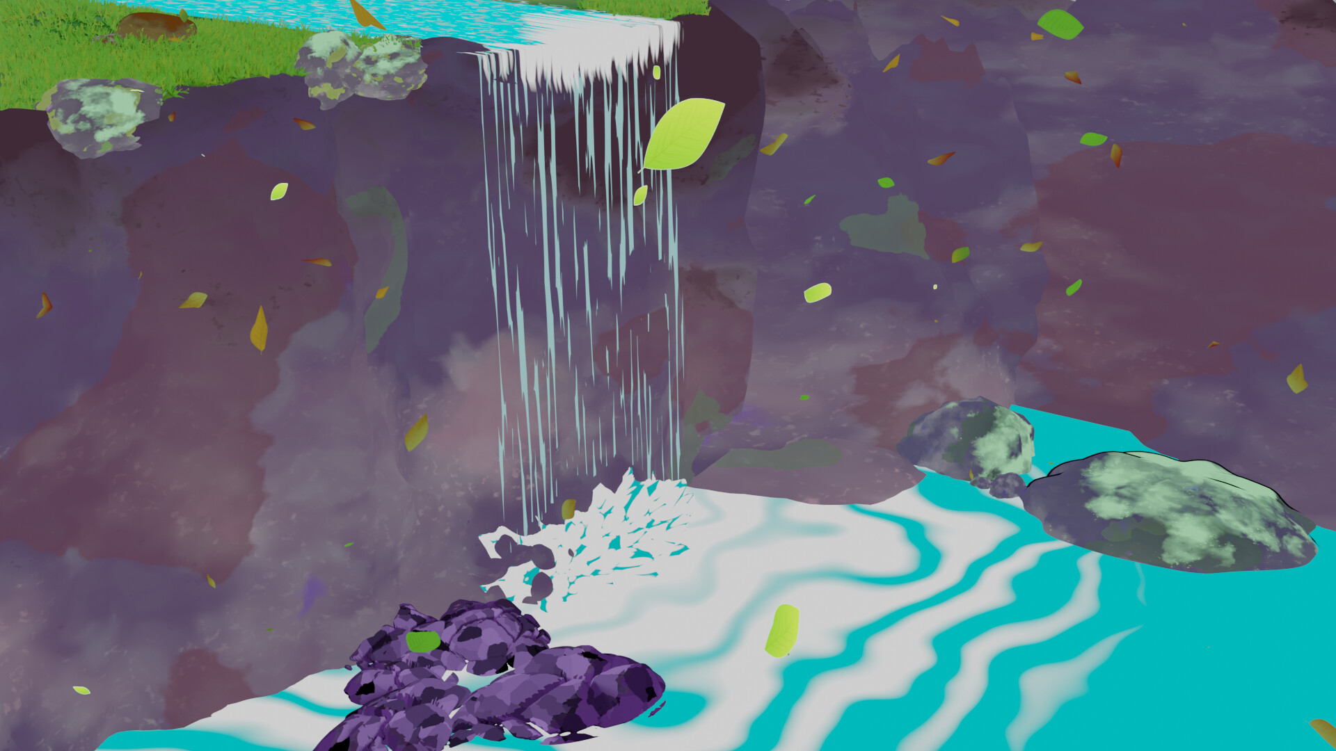 ArtStation - Anime waterfall