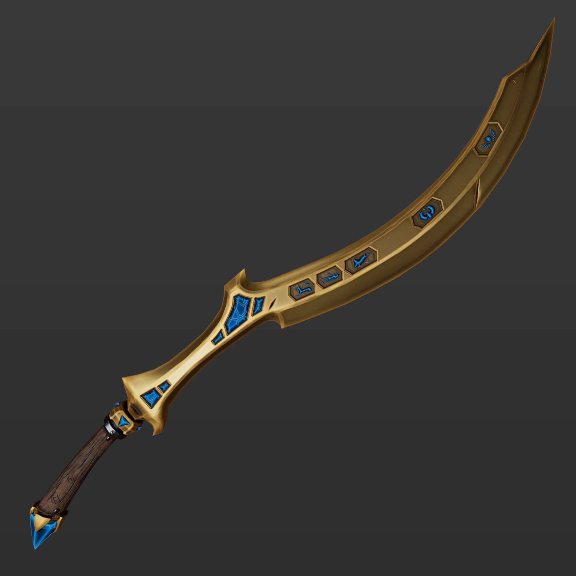 ArtStation - Stylized Egyptian Khopesh Low Poly (7 Hours)