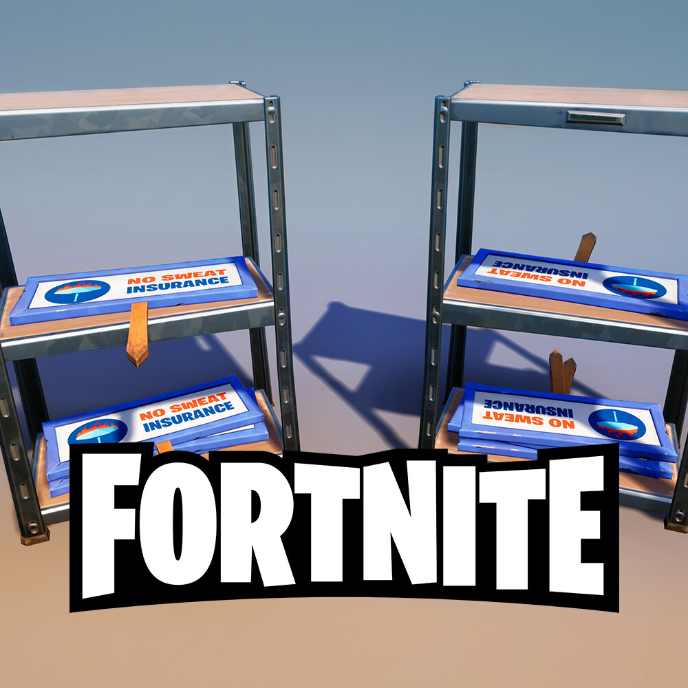 ArtStation - Fortnite Chapter 3 - Insurance Sign Prop