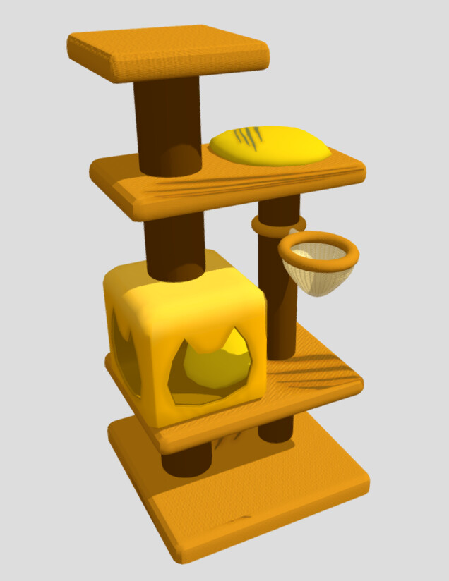 ArtStation - Scratched up Cat tower