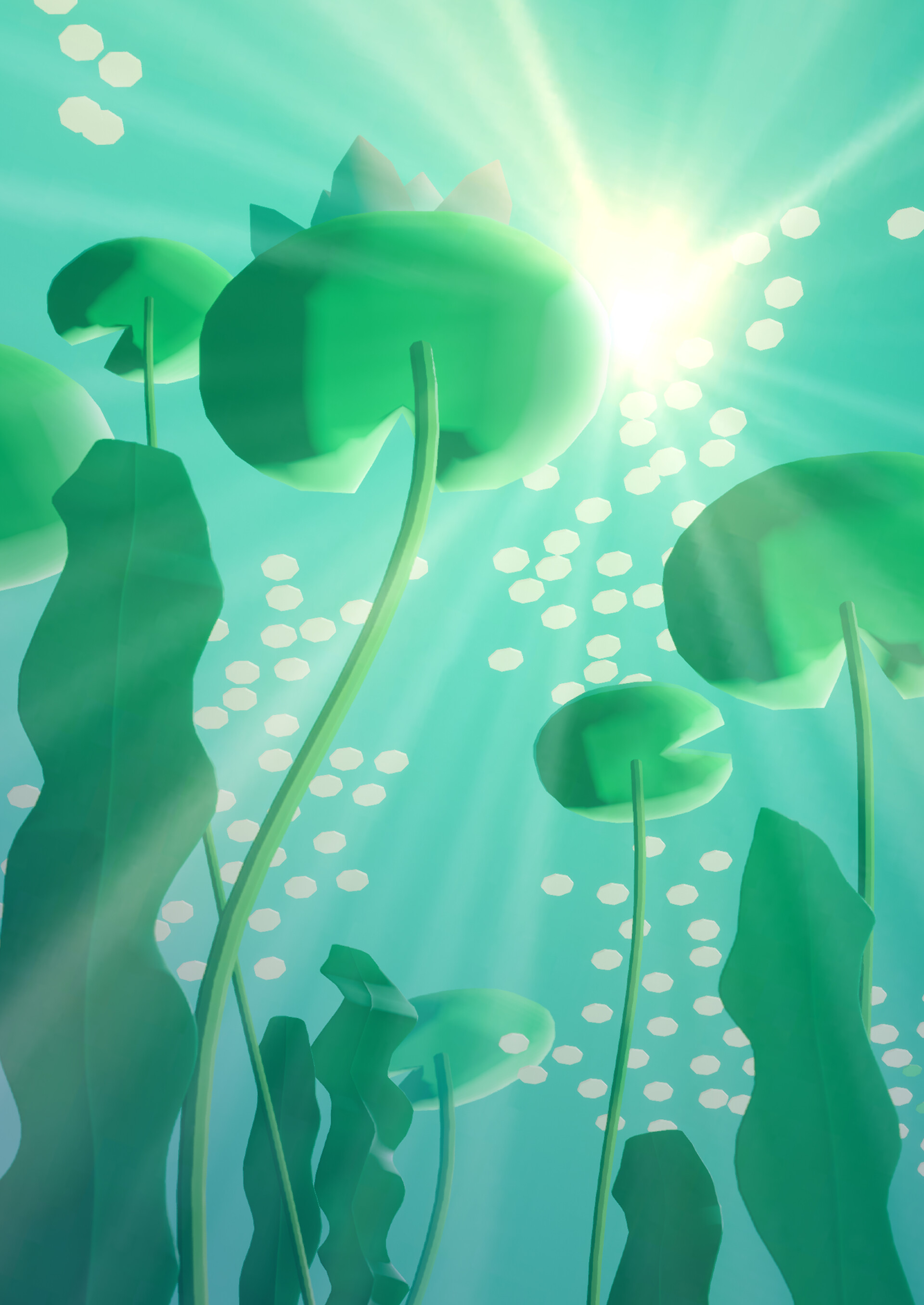 ArtStation - Water lily. 3D animation