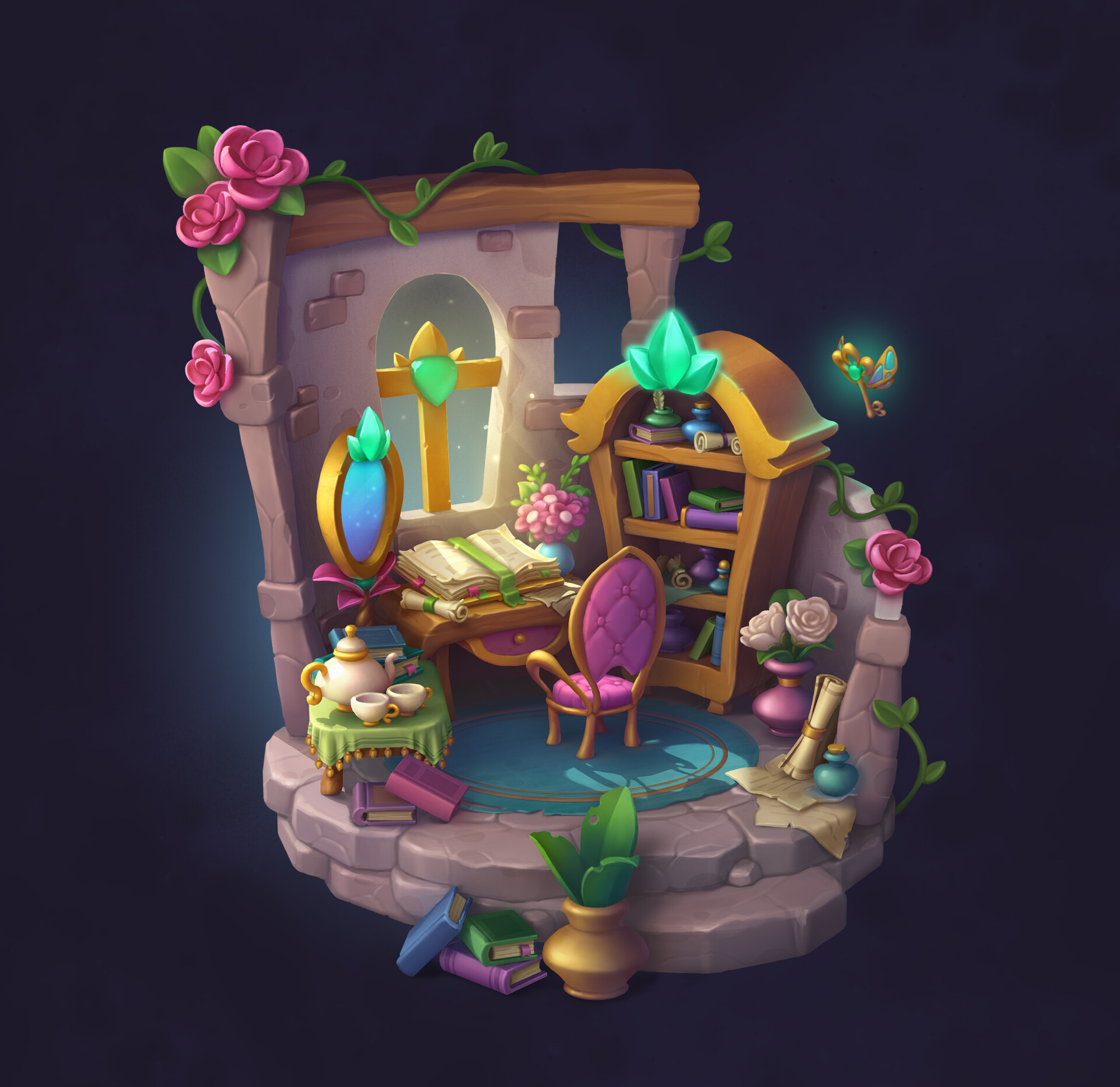 ArtStation - Fairy tale house and interior