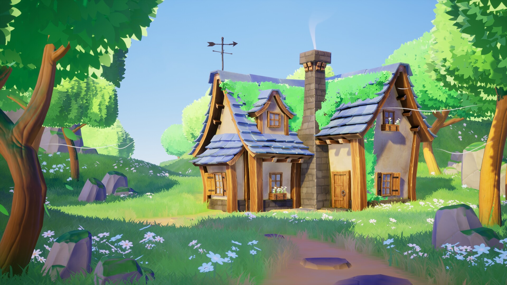 ArtStation - Unreal Engine Stylised Cottage Environment