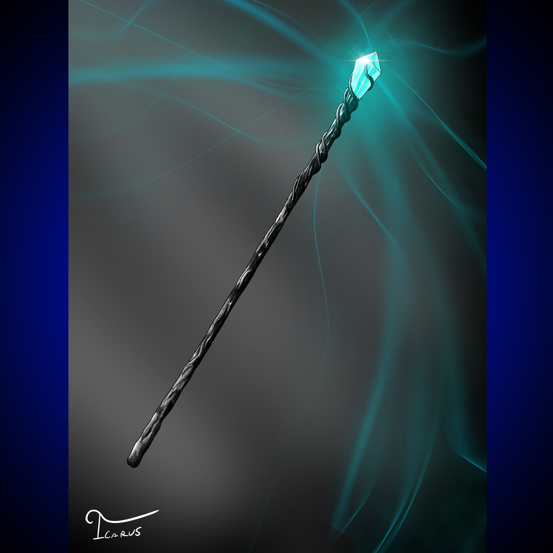 ArtStation - Magic staff illustration.