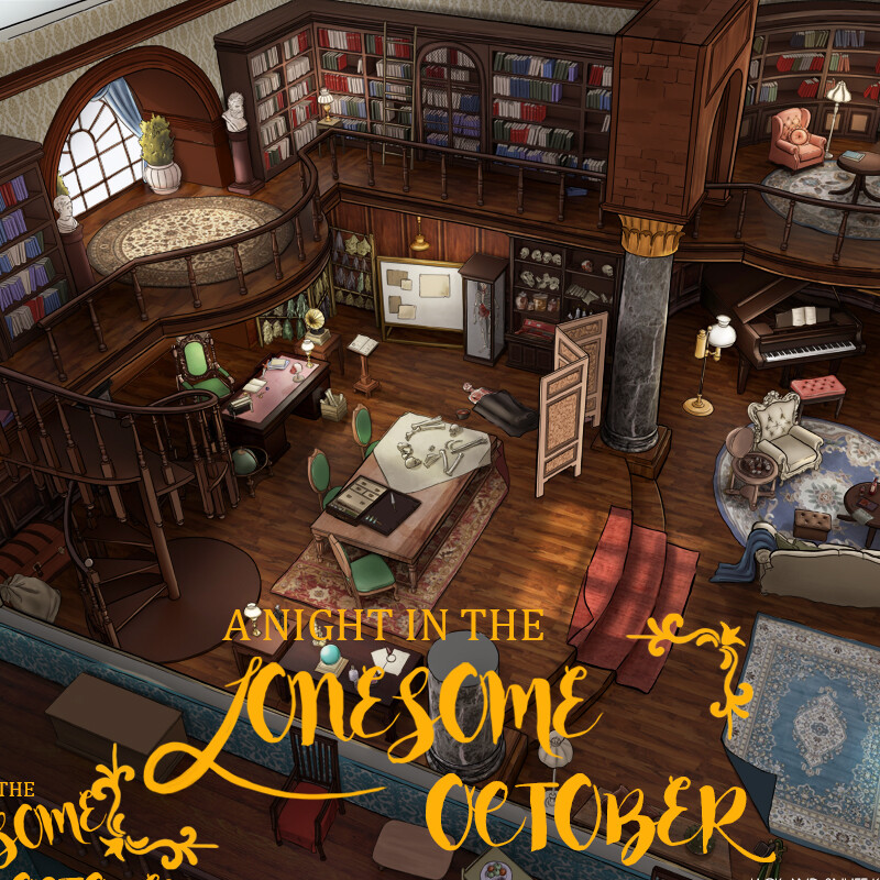 ArtStation - A Night in the Lonesome October - Jack's Library