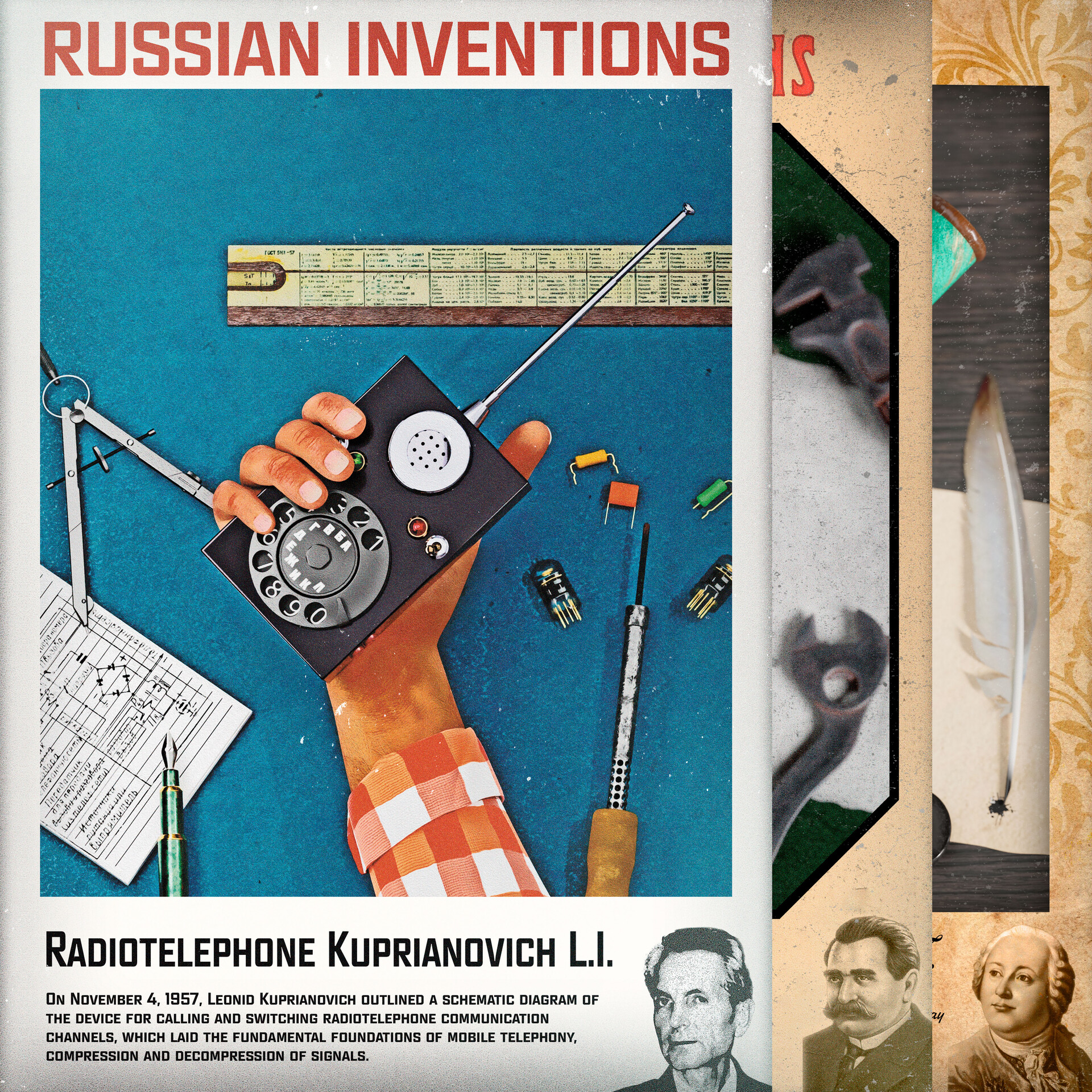 ArtStation - A series of posters dedicated to Russian inventors who ...
