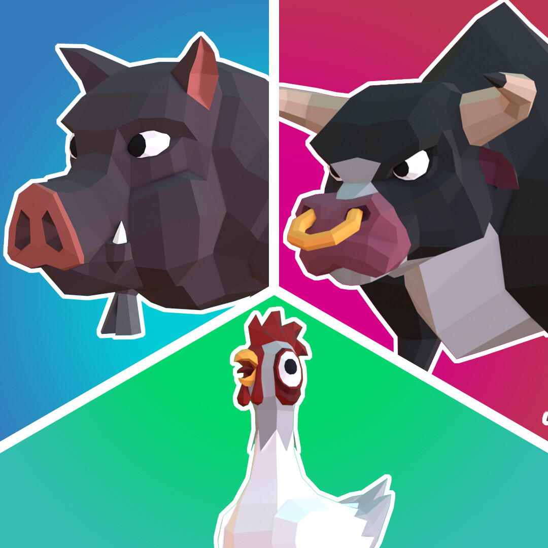 ArtStation - Stylized Farm Amimals (Low-Poly Version)