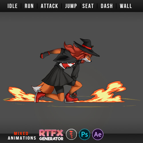 ArtStation - Spine 2d - game character animations set (in progress ...