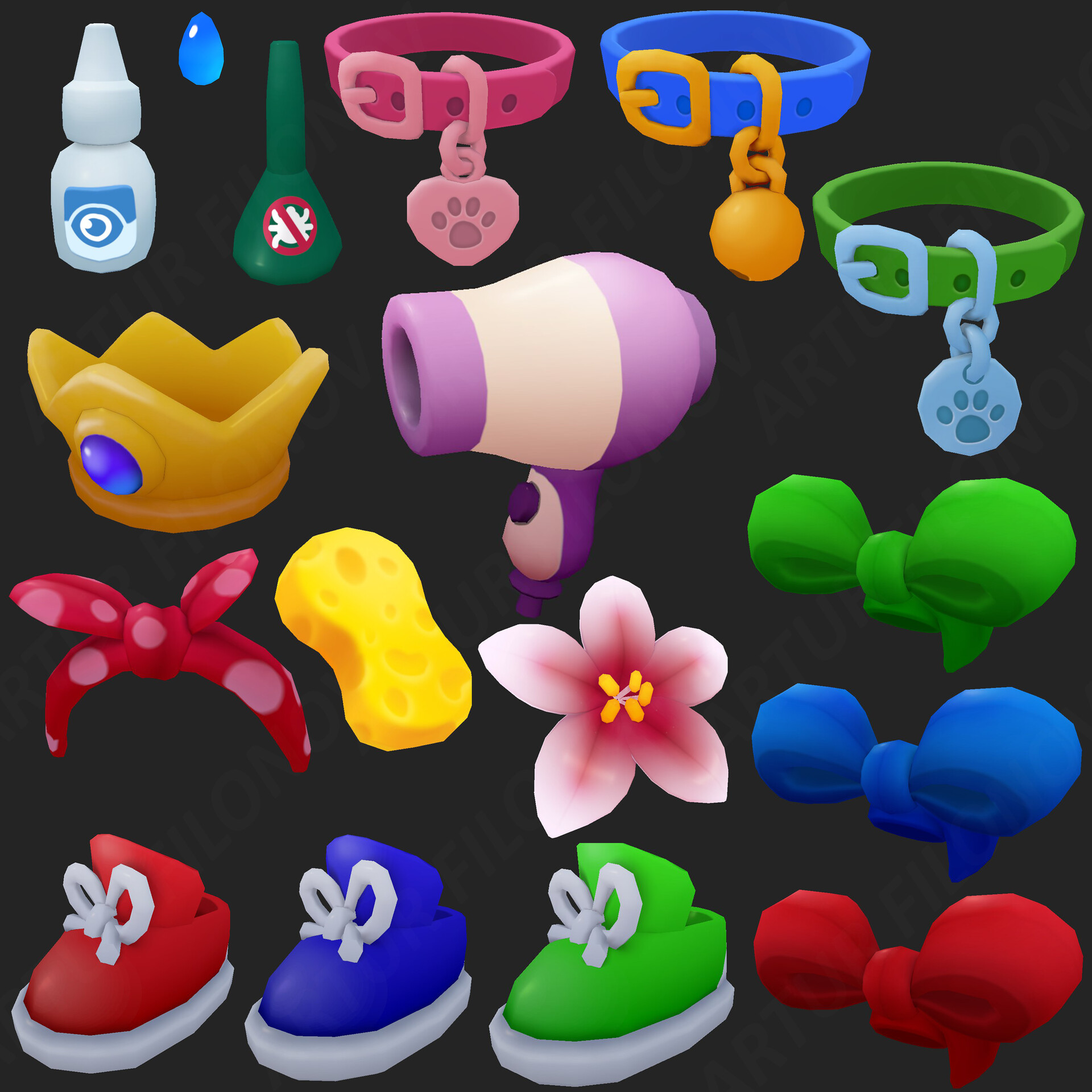 ArtStation - Stylized Handpaint models for mobile game