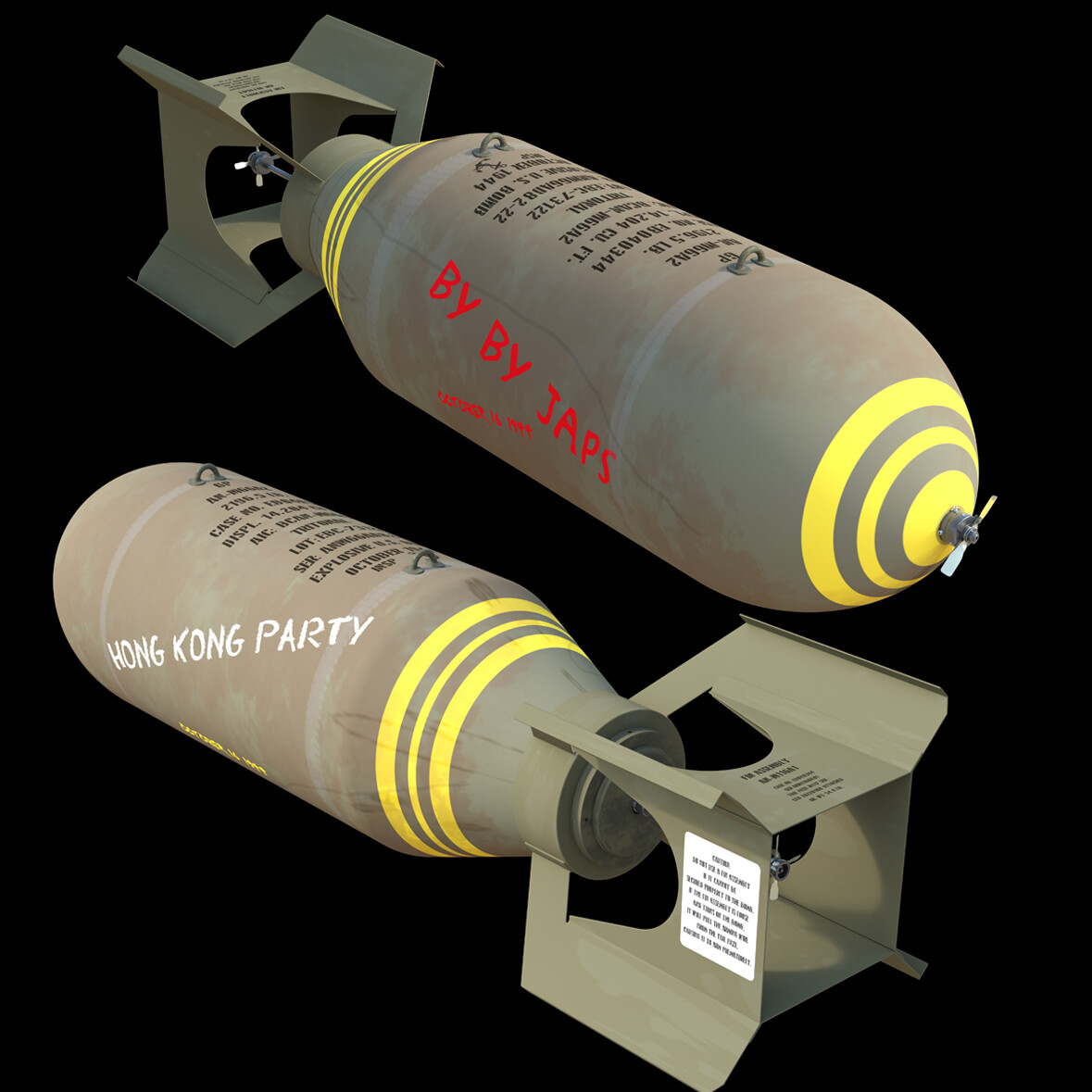 ArtStation - AN-M66A2 BOMB WITH FIN ASSY AN-M116A1