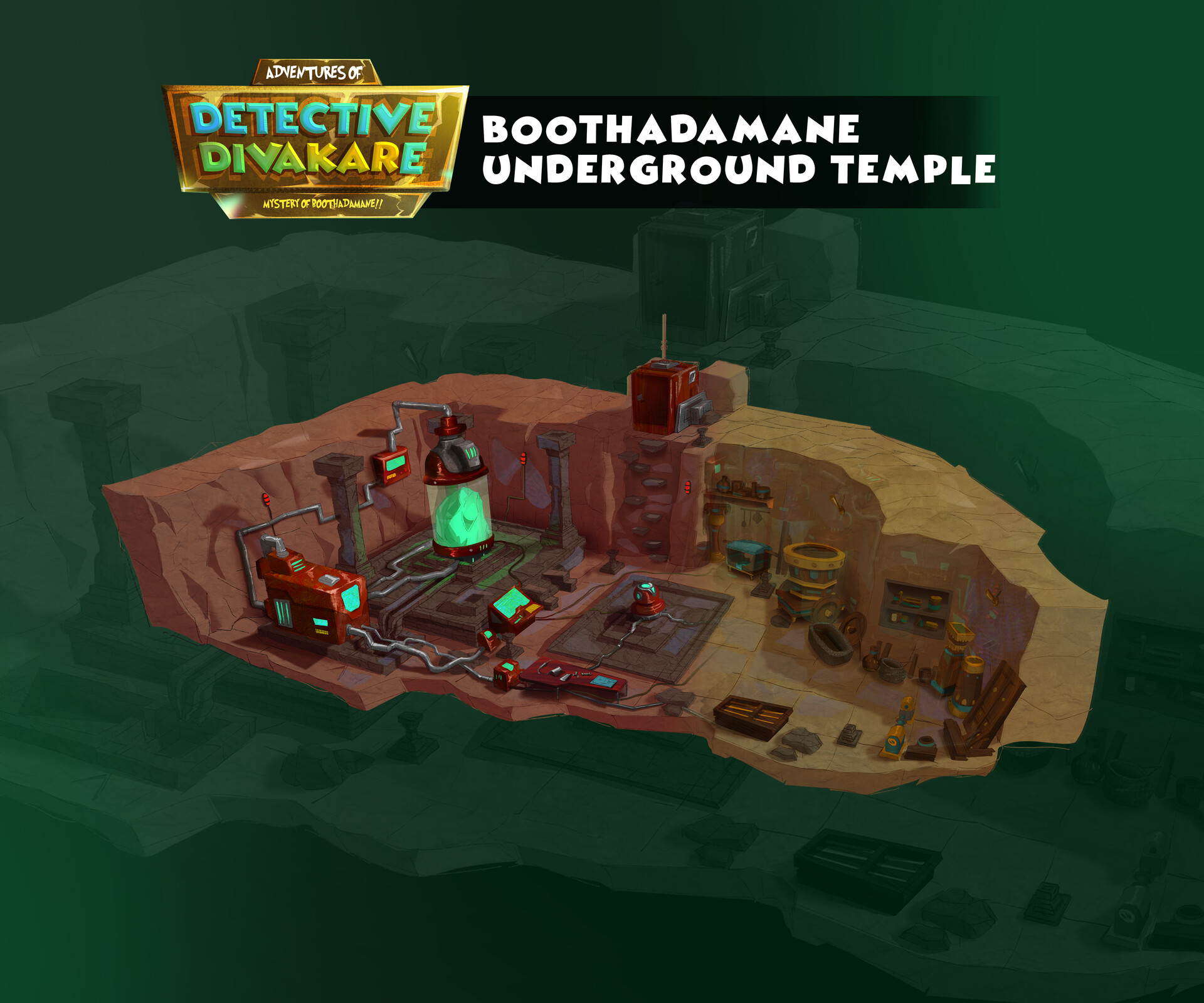 ArtStation - Underground Secret Temple - Tech Modified