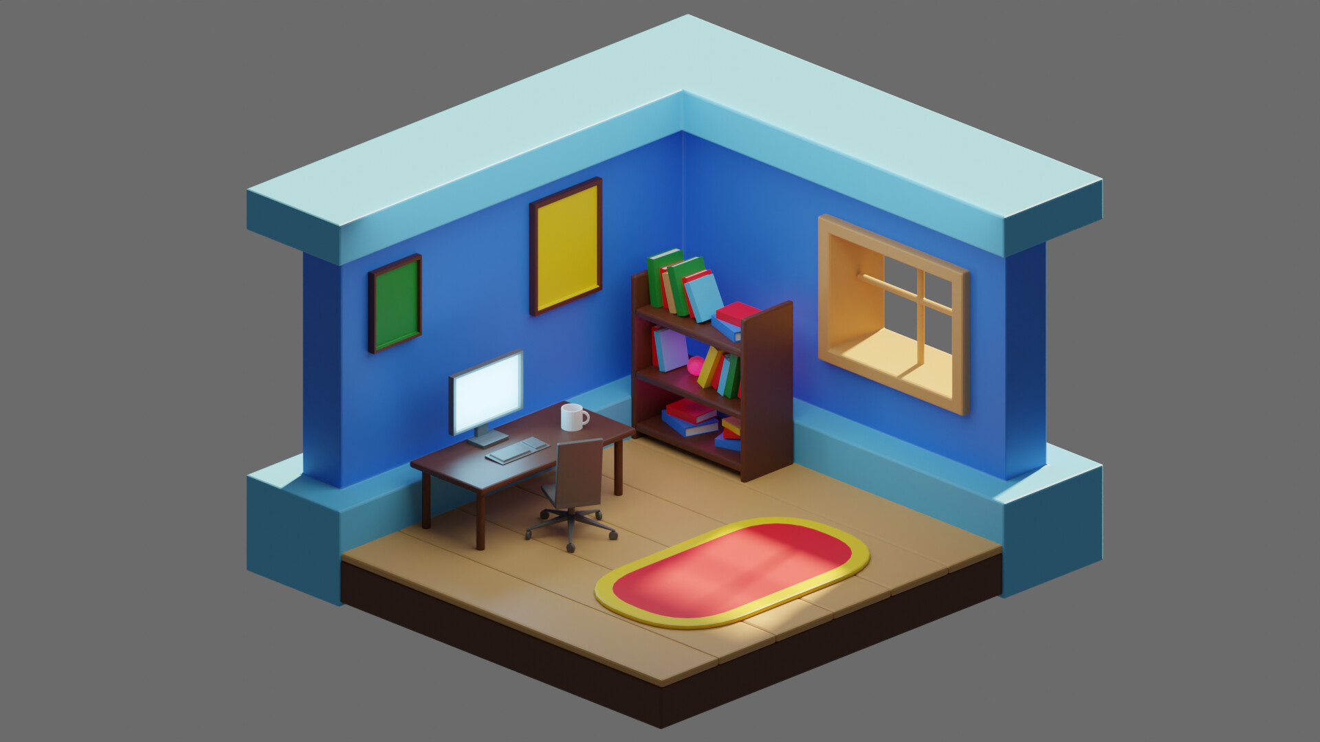 ArtStation - Room Office - Diorama