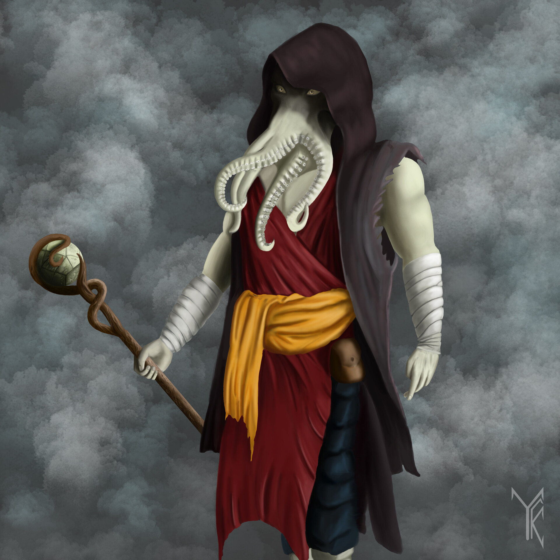 ArtStation - Octopus magician concept art