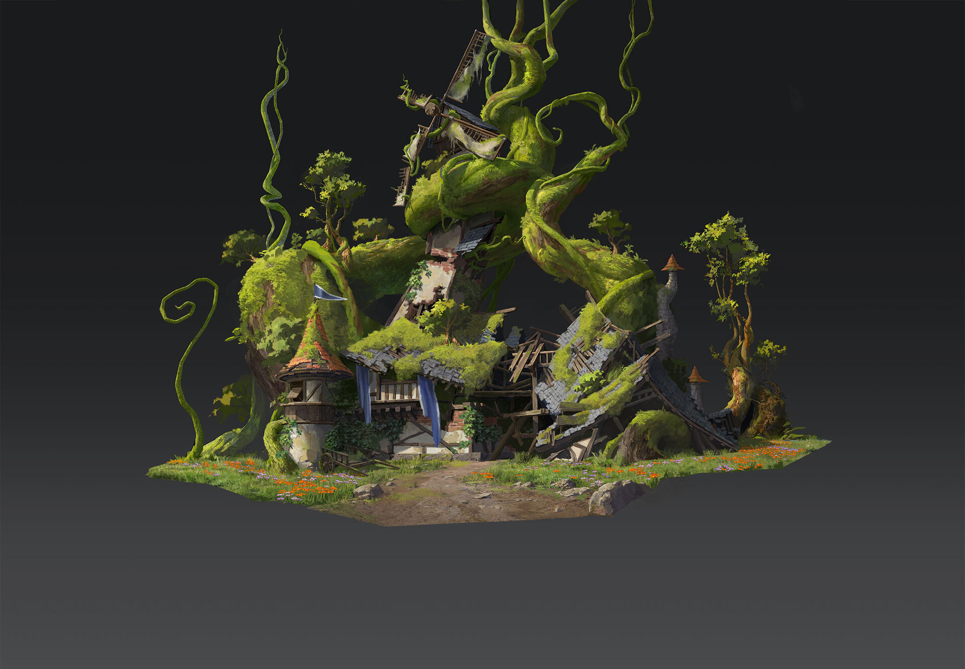 ArtStation - Beanstalk & house