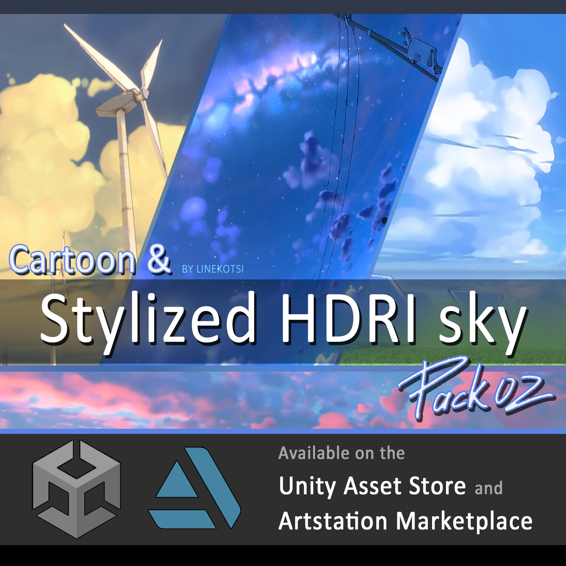 ArtStation - Cartoon & Stylized HDRI sky Pack 02